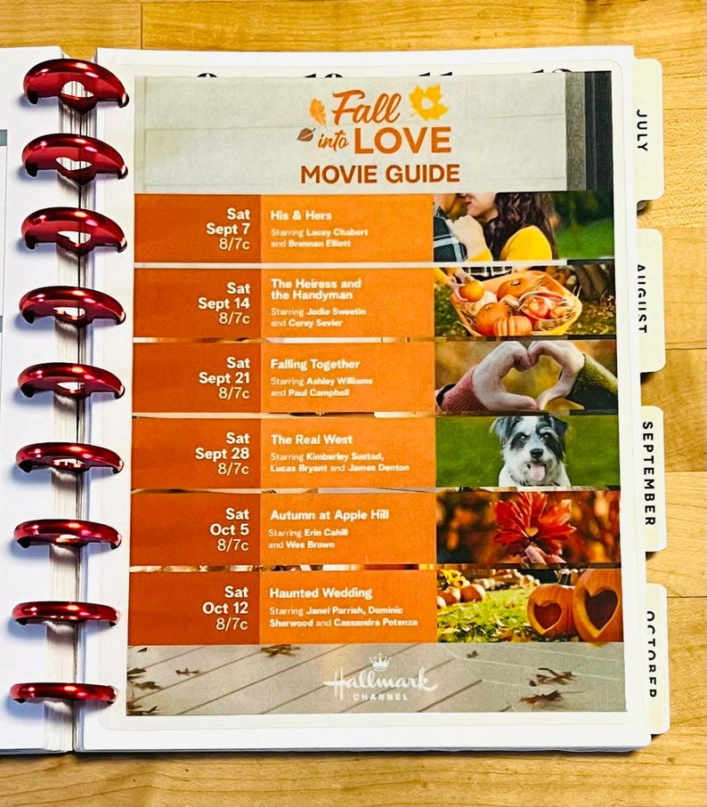DASHBOARD Hallmark Fall in Love Movie Guide 2024 for Use W ...