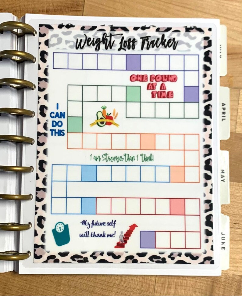 DASHBOARD Weight Loss Tracker Diet Exercise for Use With - Etsy