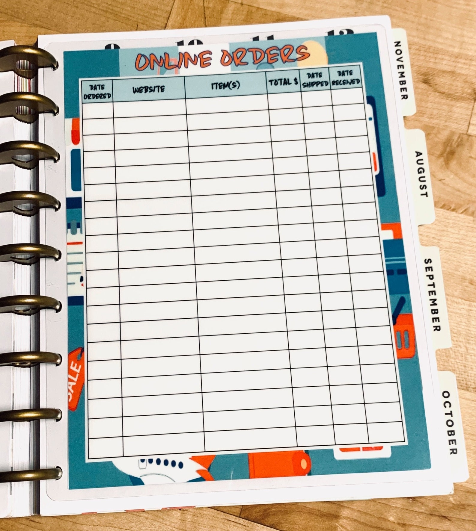 DASHBOARD Online Shopping Order Tracker for Use With Classic - Etsy