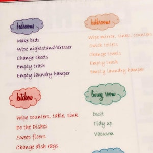 DASHBOARD Tetris Clean Chores Cleaning for Use With Erin Condren OR ...