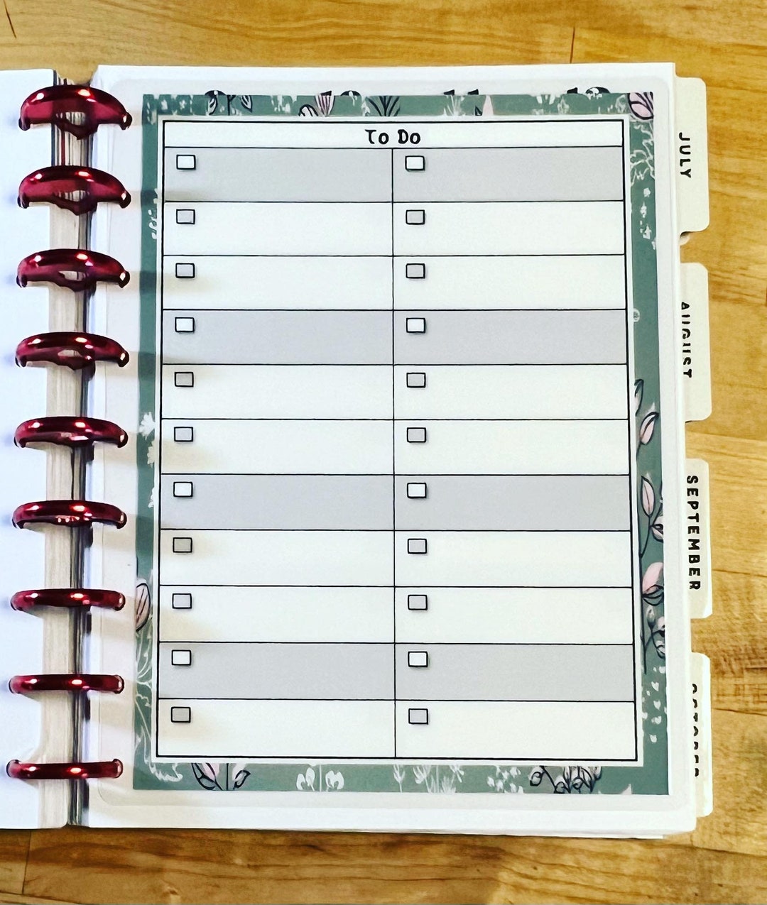 DASHBOARD to Do List neutral for Use With Classic Happy Planner OR Erin ...
