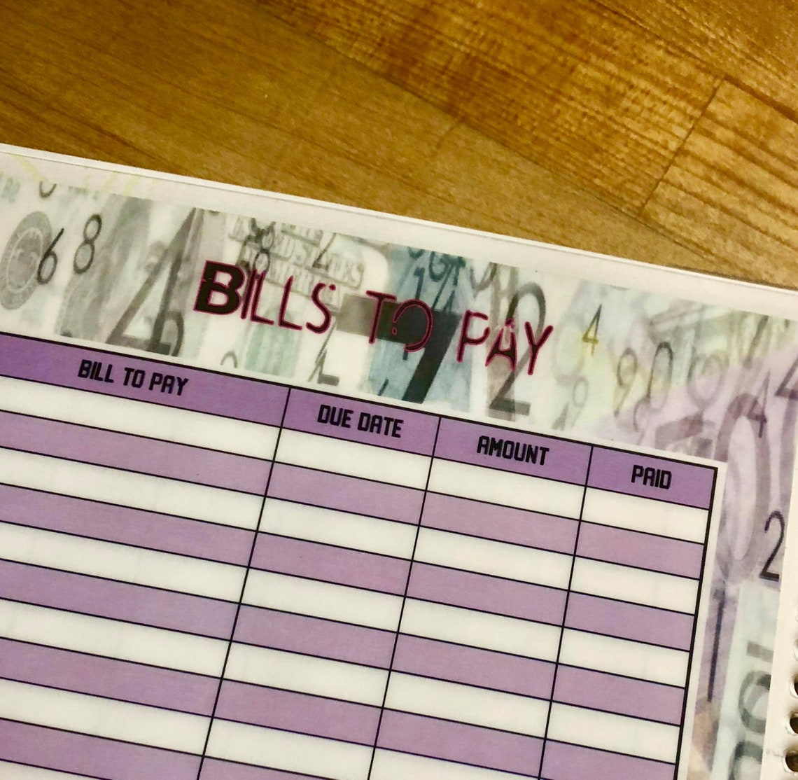 DASHBOARD Checkbook Register and Bills to Pay for Use With | Etsy