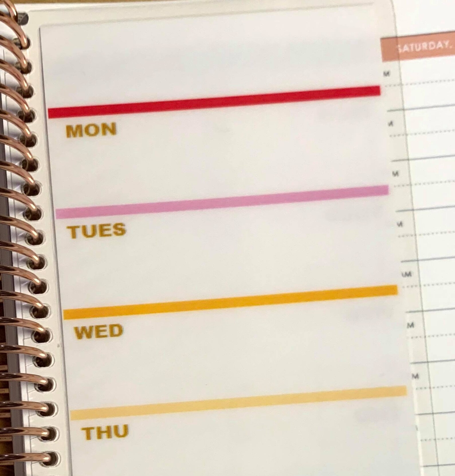 DASHBOARD SHORT Weekly: Days of the Week for Use With | Etsy