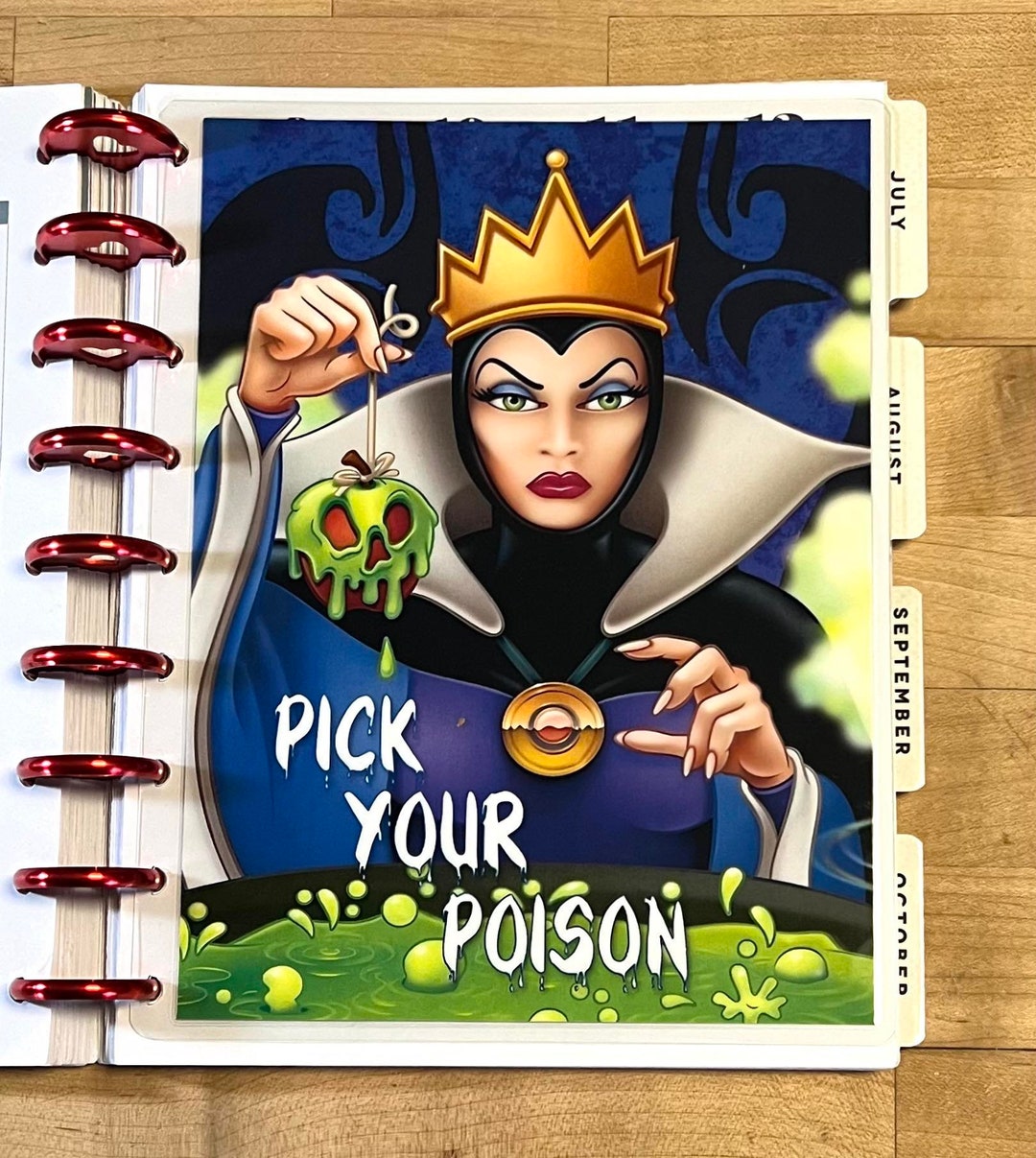 DASHBOARD Evil Queen pick Your Poison Apple for Use With Happy Planner ...