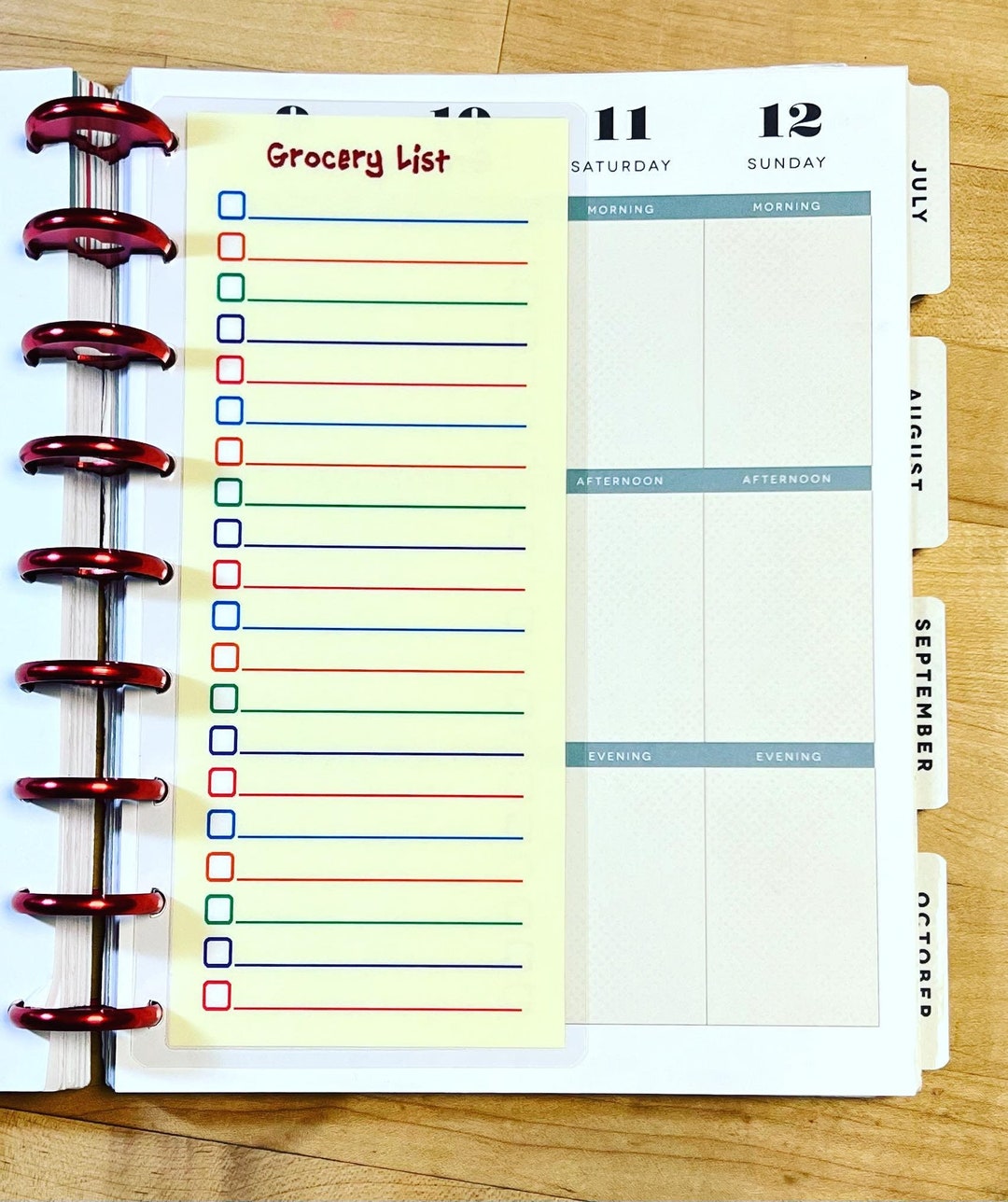 DASHBOARD SHORT Grocery List for Use With Classic Happy - Etsy