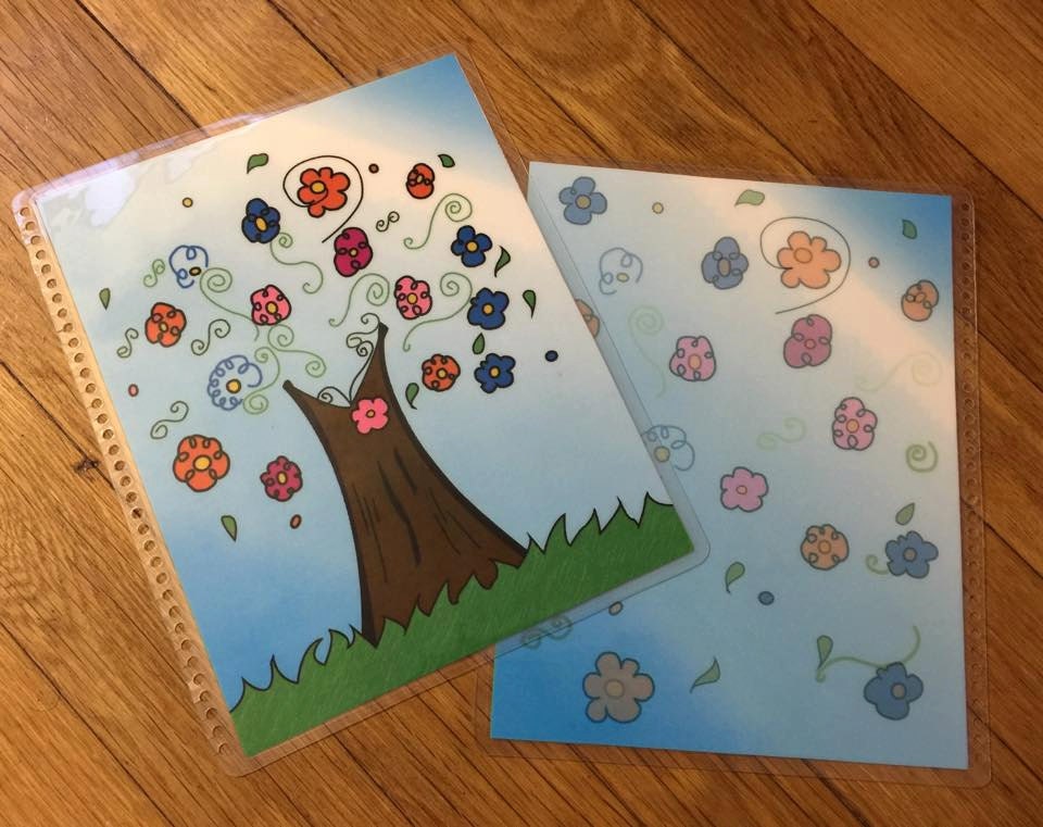 Front and Back Cover Set Colorful Tree for use with Erin | Etsy