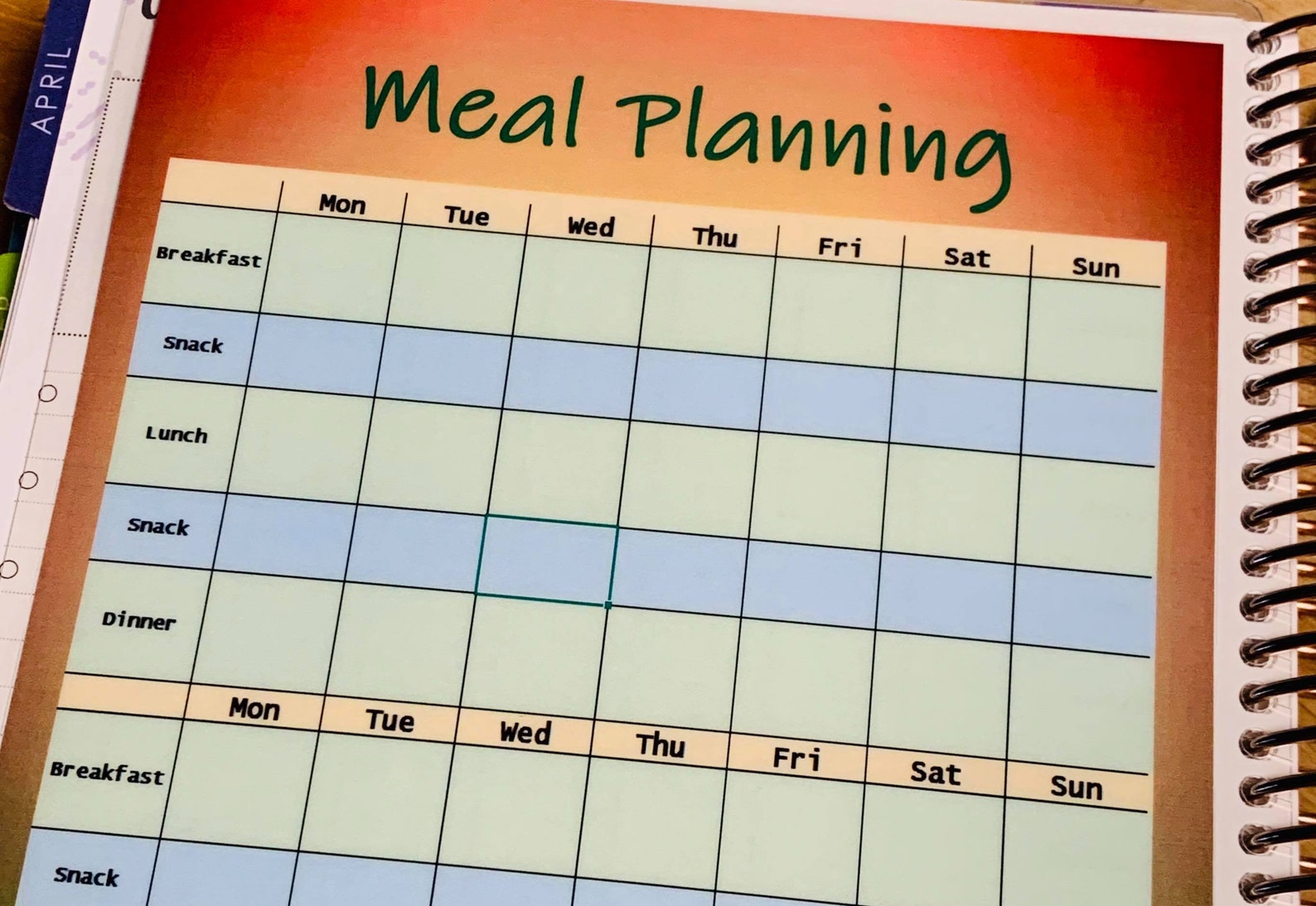 DASHBOARD Four Week Meal Plan for Use With Classic Happy - Etsy