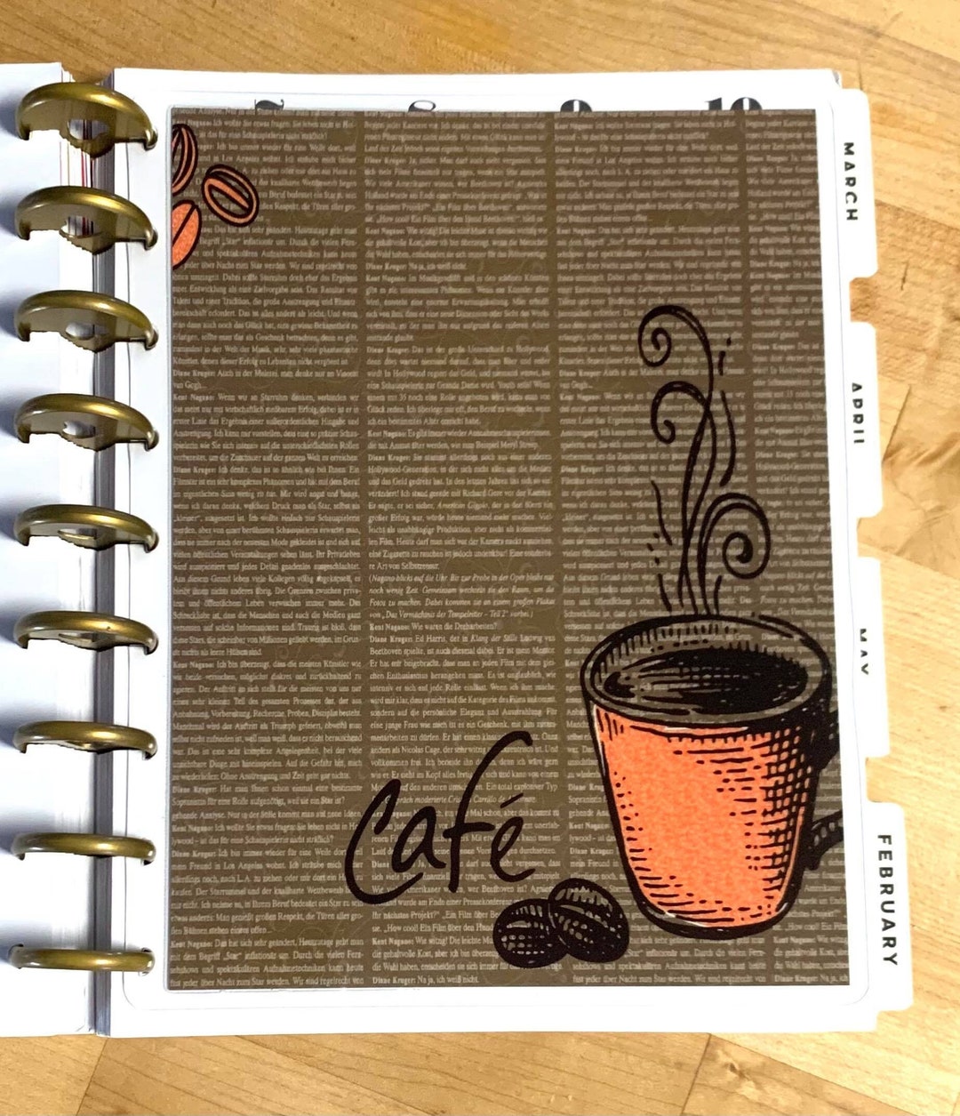 DASHBOARD Coffee Cafe Collection for Use With Classic Happy Planner OR ...