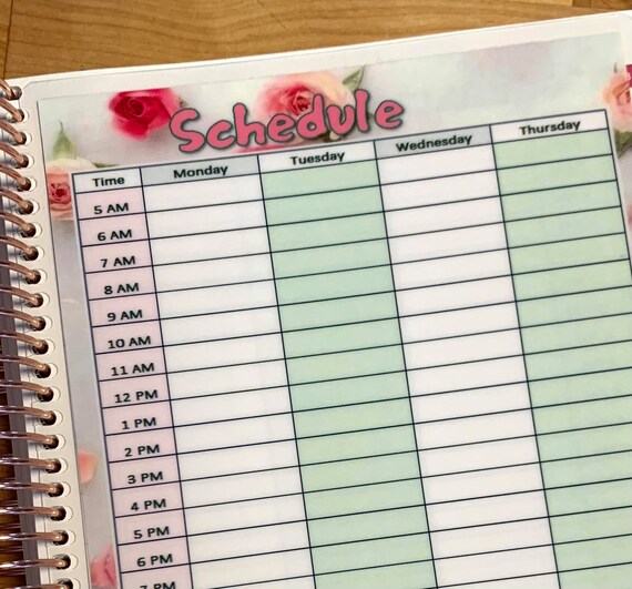 DASHBOARD Schedule / Daily / Hourly for Use With Erin Condren | Etsy