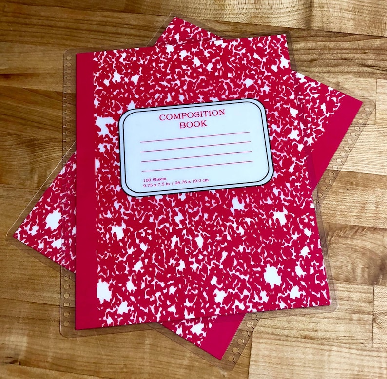 Front and Back Cover Set Pink Composition Book for Use With | Etsy