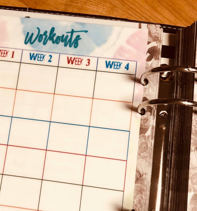 DASHBOARD Weight Loss Tracker Diet Exercise for use with | Etsy