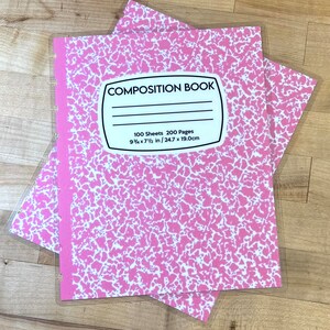 Front & Back Cover Set Light Pink Composition Notebook for Use With ...