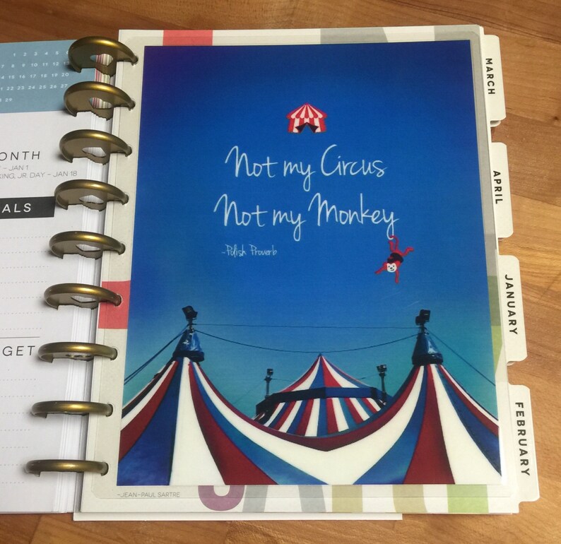 DASHBOARD not My Circus Not My Monkey for Use With Classic - Etsy