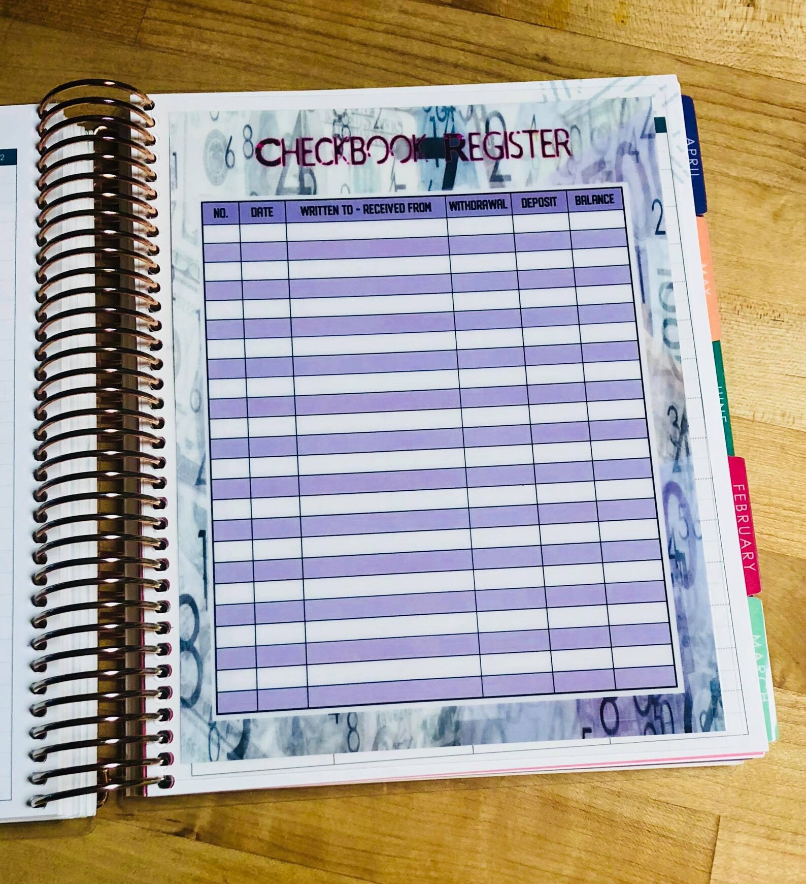 DASHBOARD Checkbook Register and Bills to Pay for Use With - Etsy