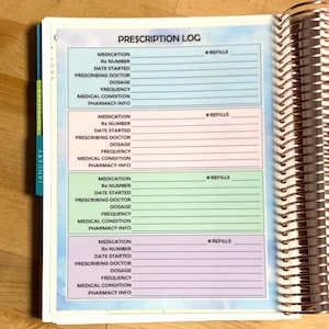 DASHBOARD - Prescription Medication Rx Log for Use With Classic Happy ...