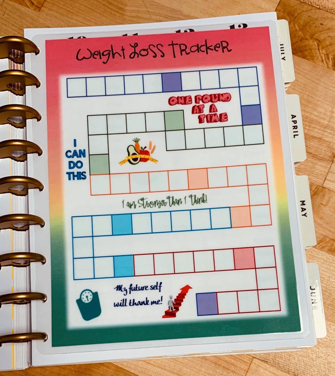 DASHBOARD Weight Loss Tracker Diet Exercise for Use With - Etsy