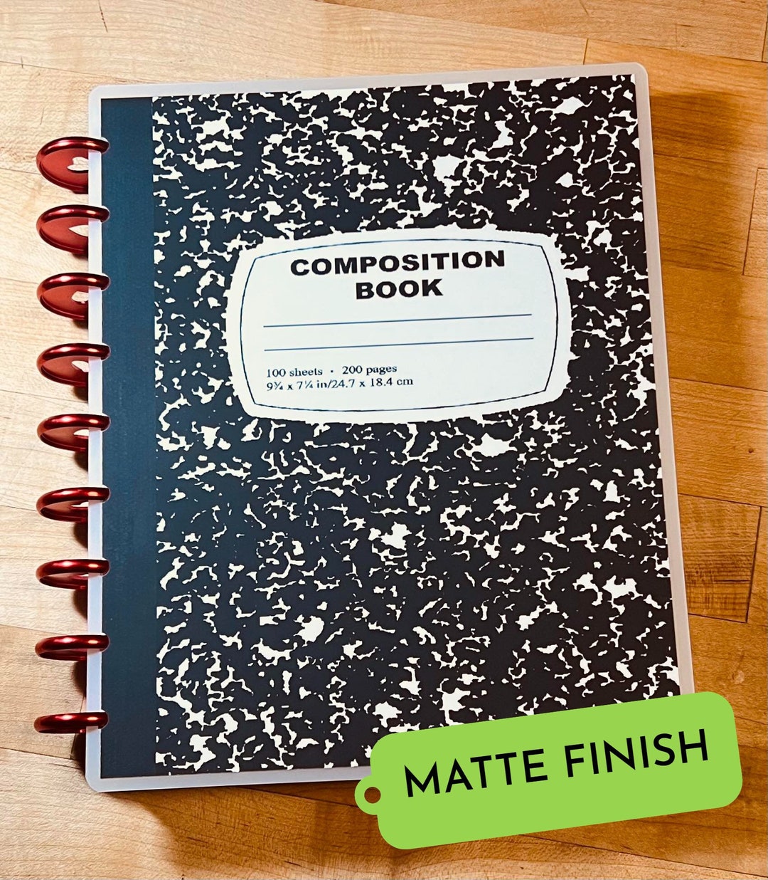 Front & Back MATTE Cover Set Composition Book for Use With Classic ...