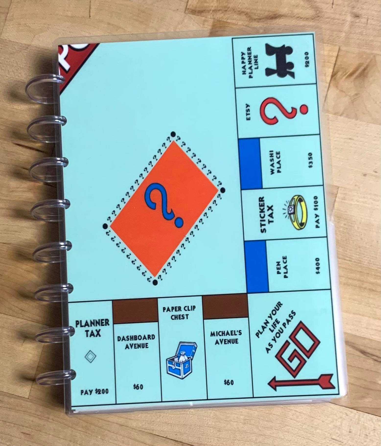 Front and Back Cover Set Monopoly inspired Planner theme for | Etsy