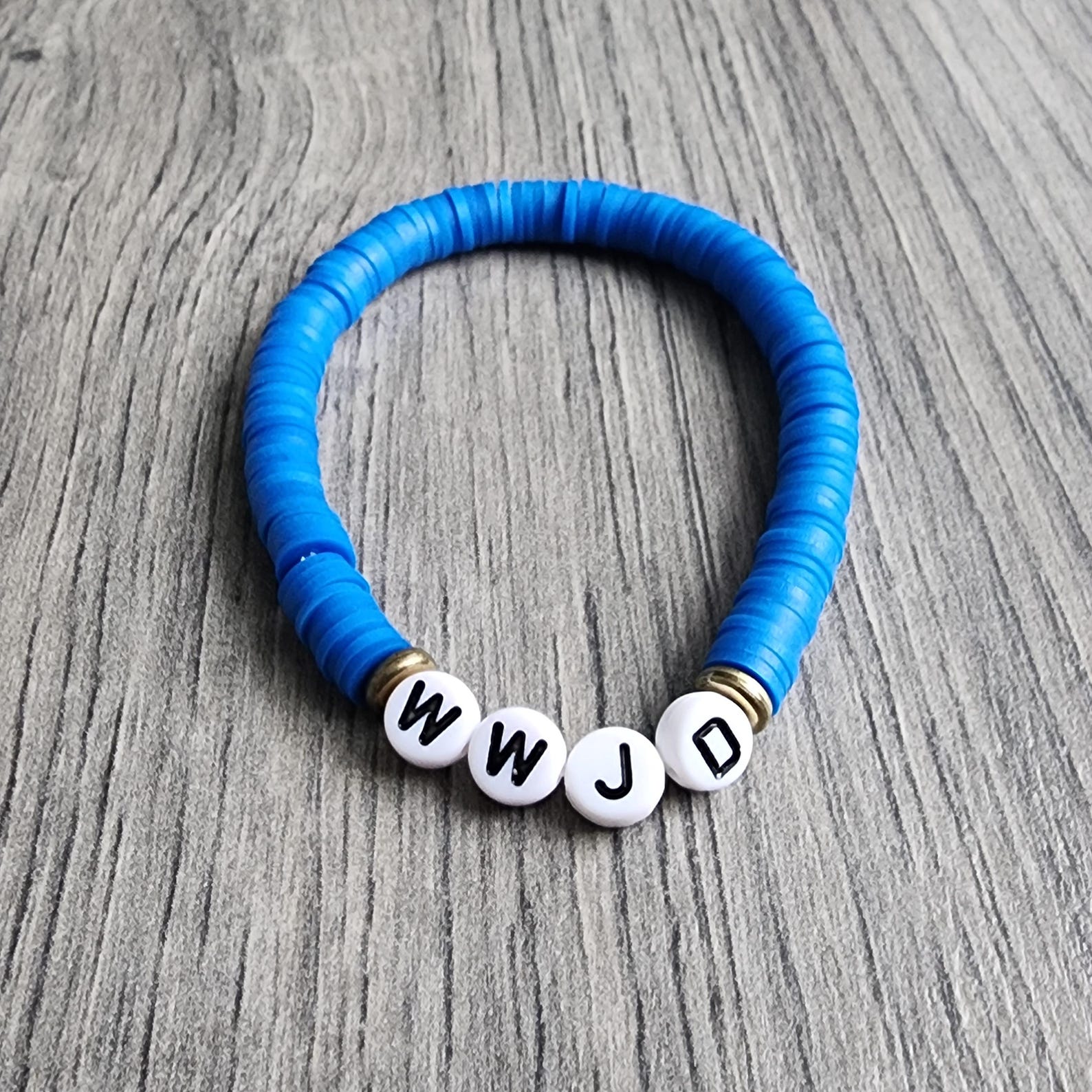 WWJD Christian Religious Clay Beaded Bracelets - Etsy