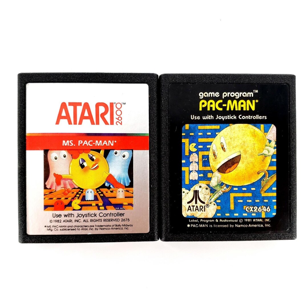 Pac Man And Ms Pac Man Atari 2600 Authentic Cartridges Only Tested Works 2911