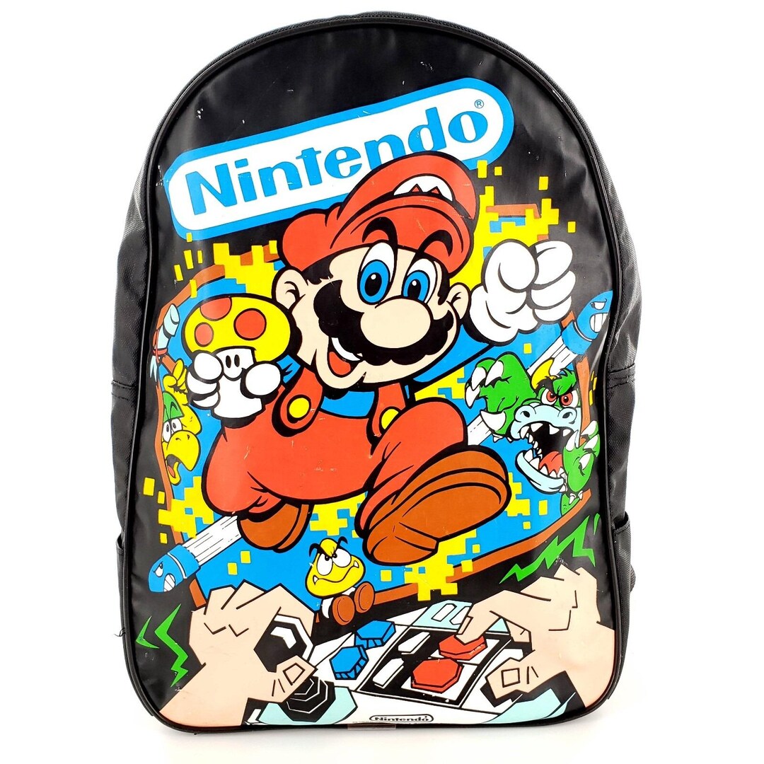 Vintage 1988 Nintendo of America Mario Backpack 10.5" X 14" Rare - Etsy