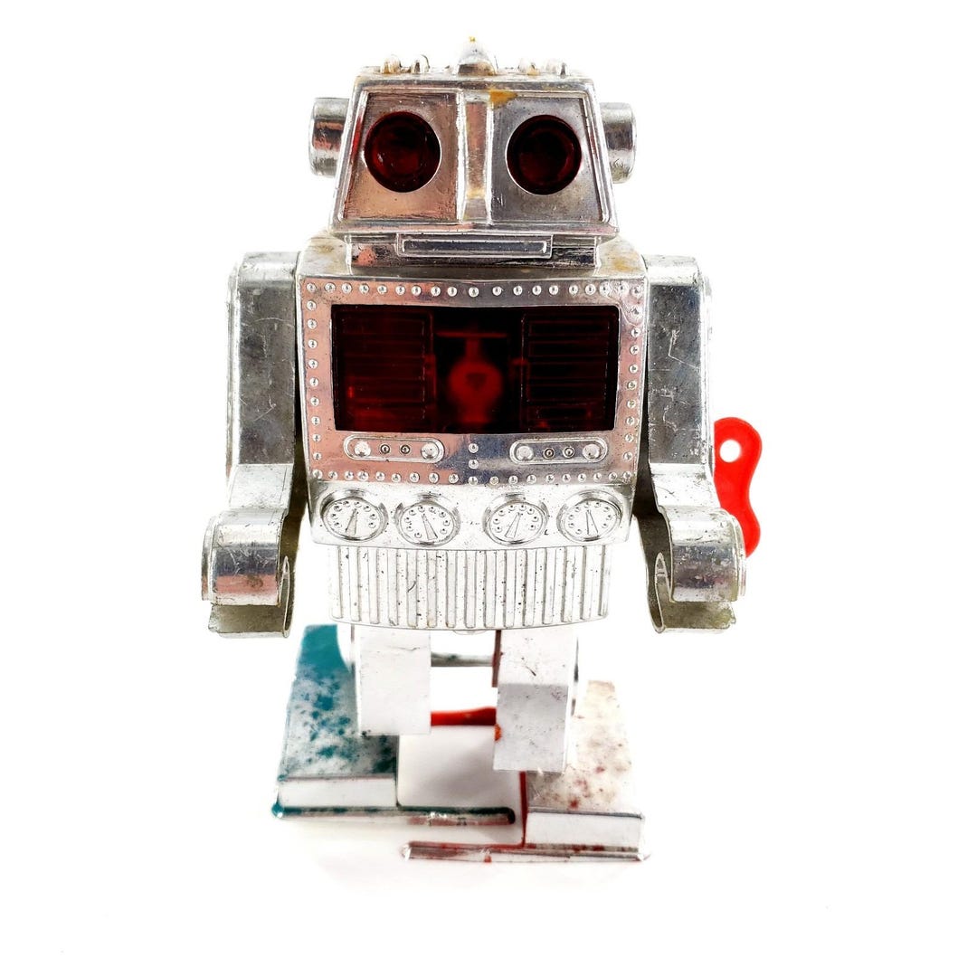 Vintage IMCO Space Robot Sparkling Action Wind-up Toy #3117 Hong Kong ...
