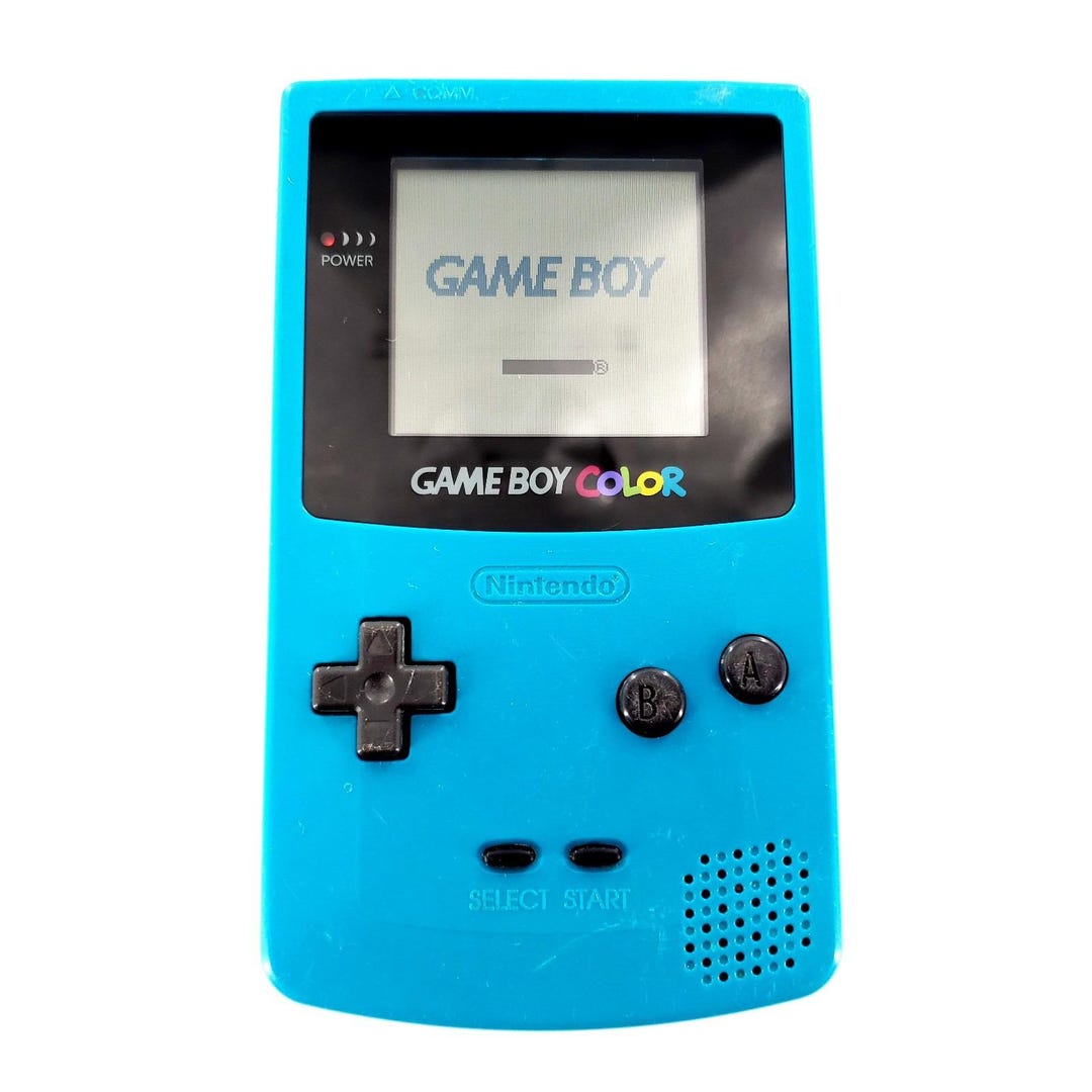 Nintendo Game Boy Color Teal Blue Handheld System New Glass Lens Tested ...