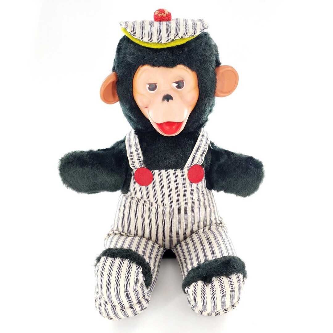 Vintage Gund Mr Bim Zippy Chimp Rubber Face Monkey Plush Train ...