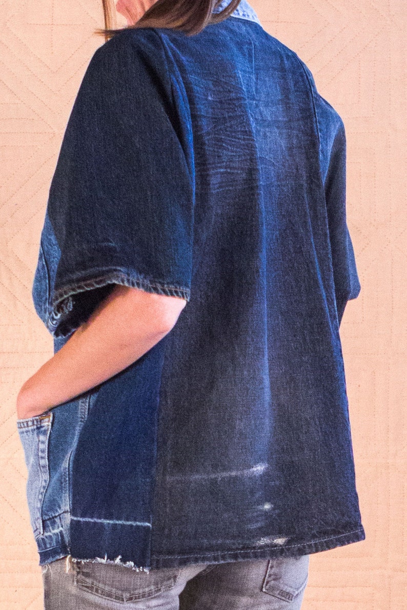 Ada's Recycled Denim Top by Silkdenim - Etsy