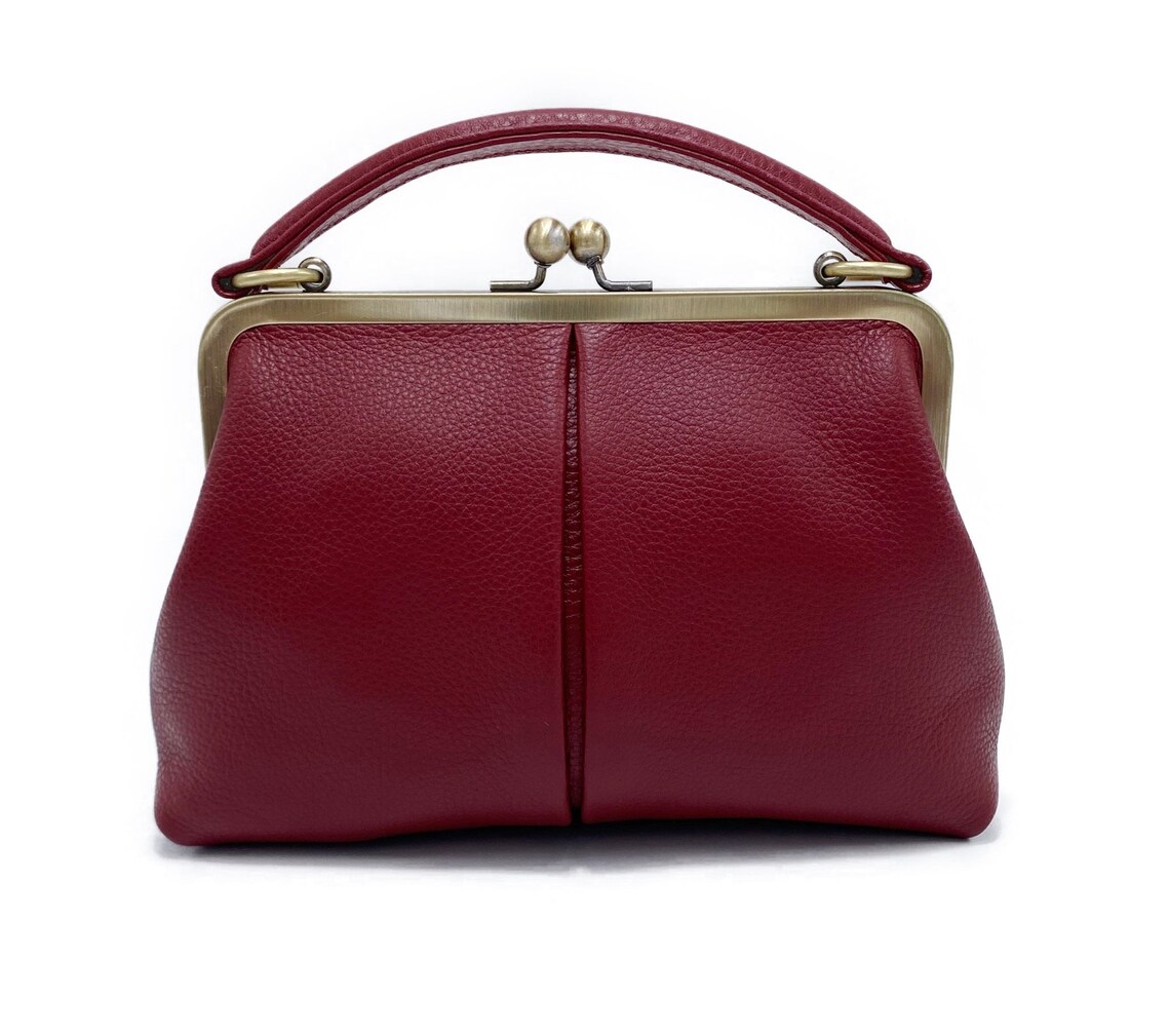 Handbags Leather Small Leather Purse small Olive - Etsy UK