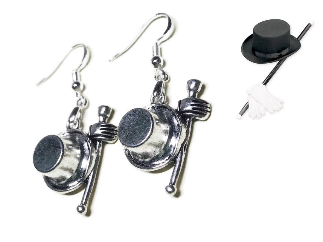 Vintage-inspired Top Hat & Cane Charm Earrings – Gatsby Glamour - Etsy