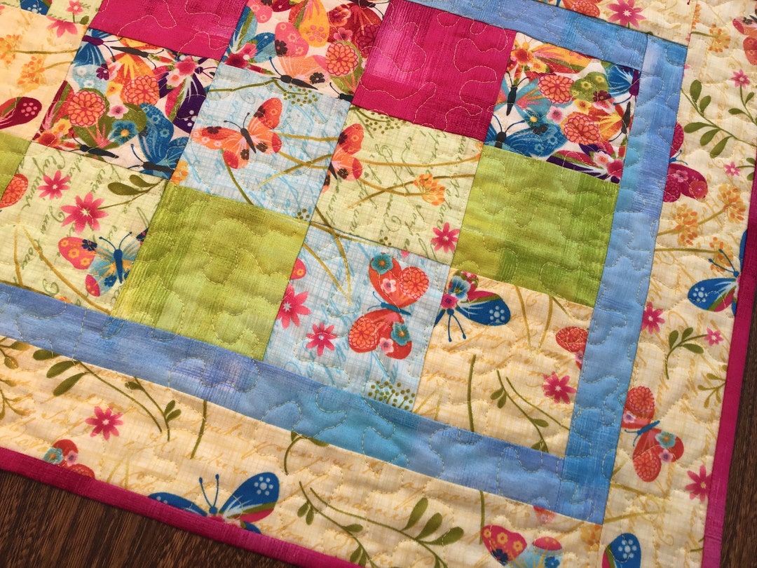 Butterflies and Spring Flowers Runner - Etsy