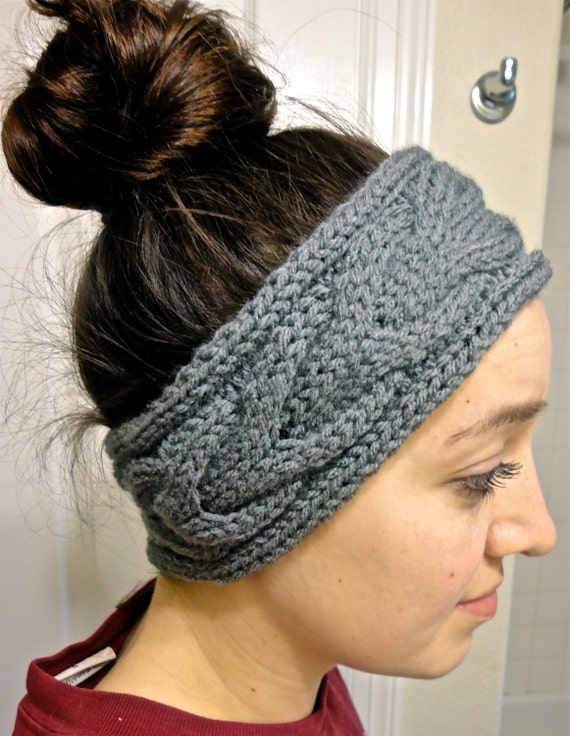 Knit Headband Knit Ear Warmer Knitted Headband Cable Knit Etsy