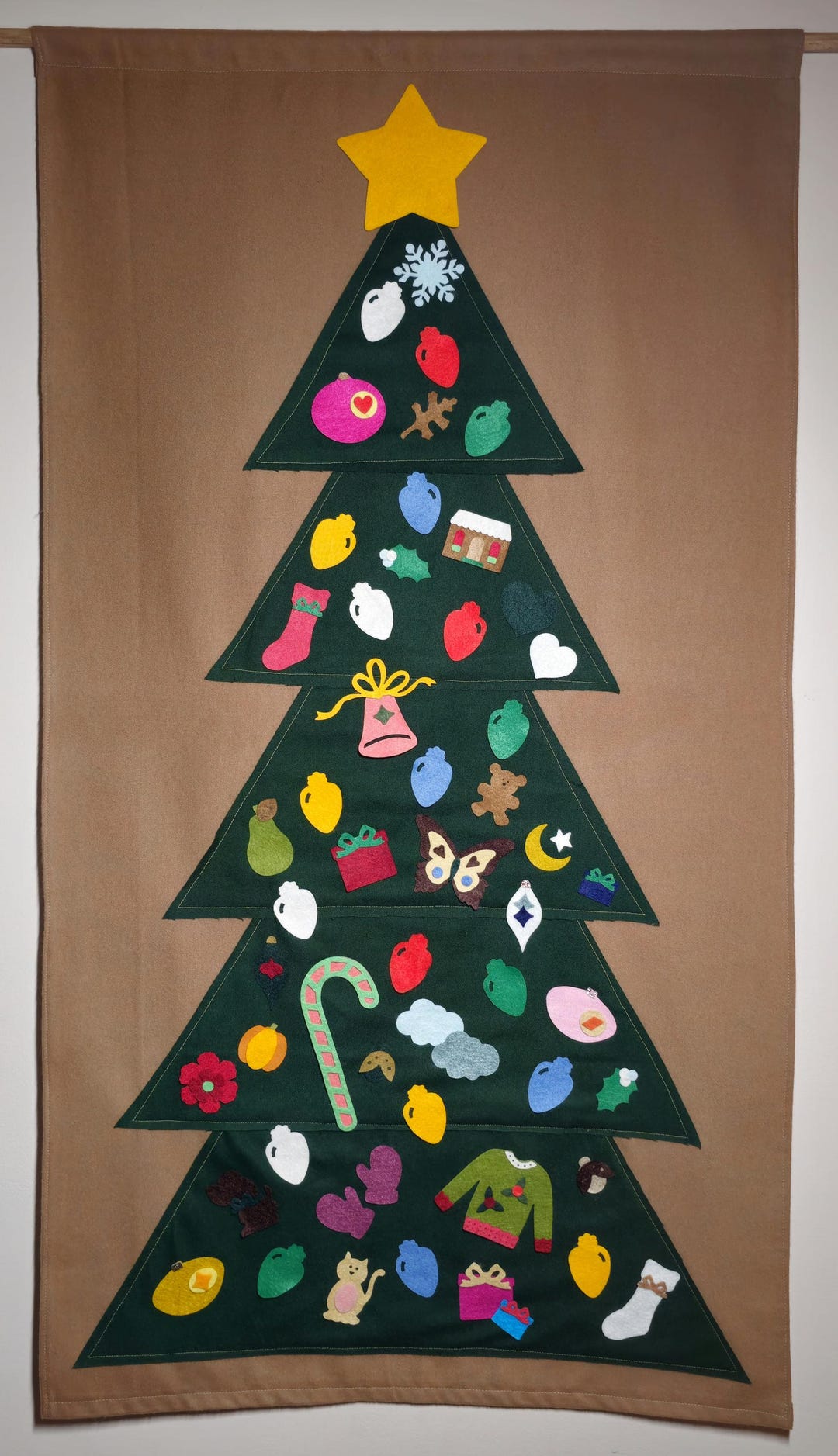 Holiday Bundle Hanging Flannel Board Christmas Tree Plus Wool Felt ...