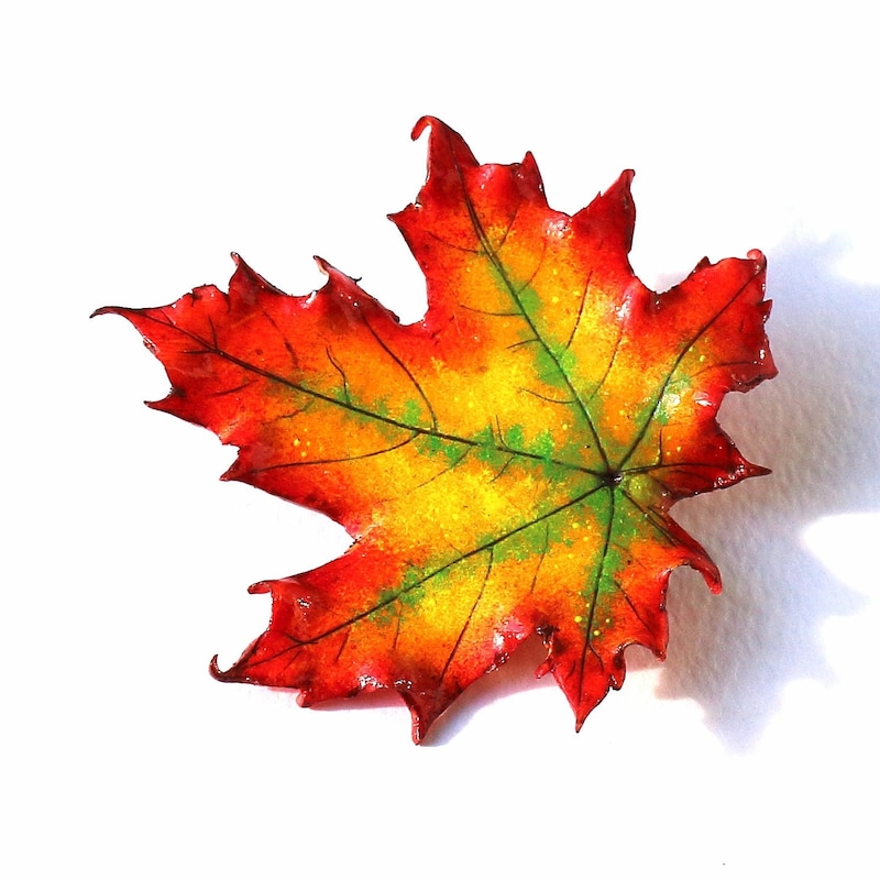 Autumn Leaf Brooch - Etsy