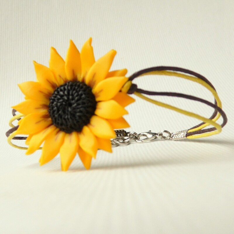 Sunflower Bracelet - Etsy