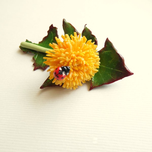 Dandelion Brooch - Etsy
