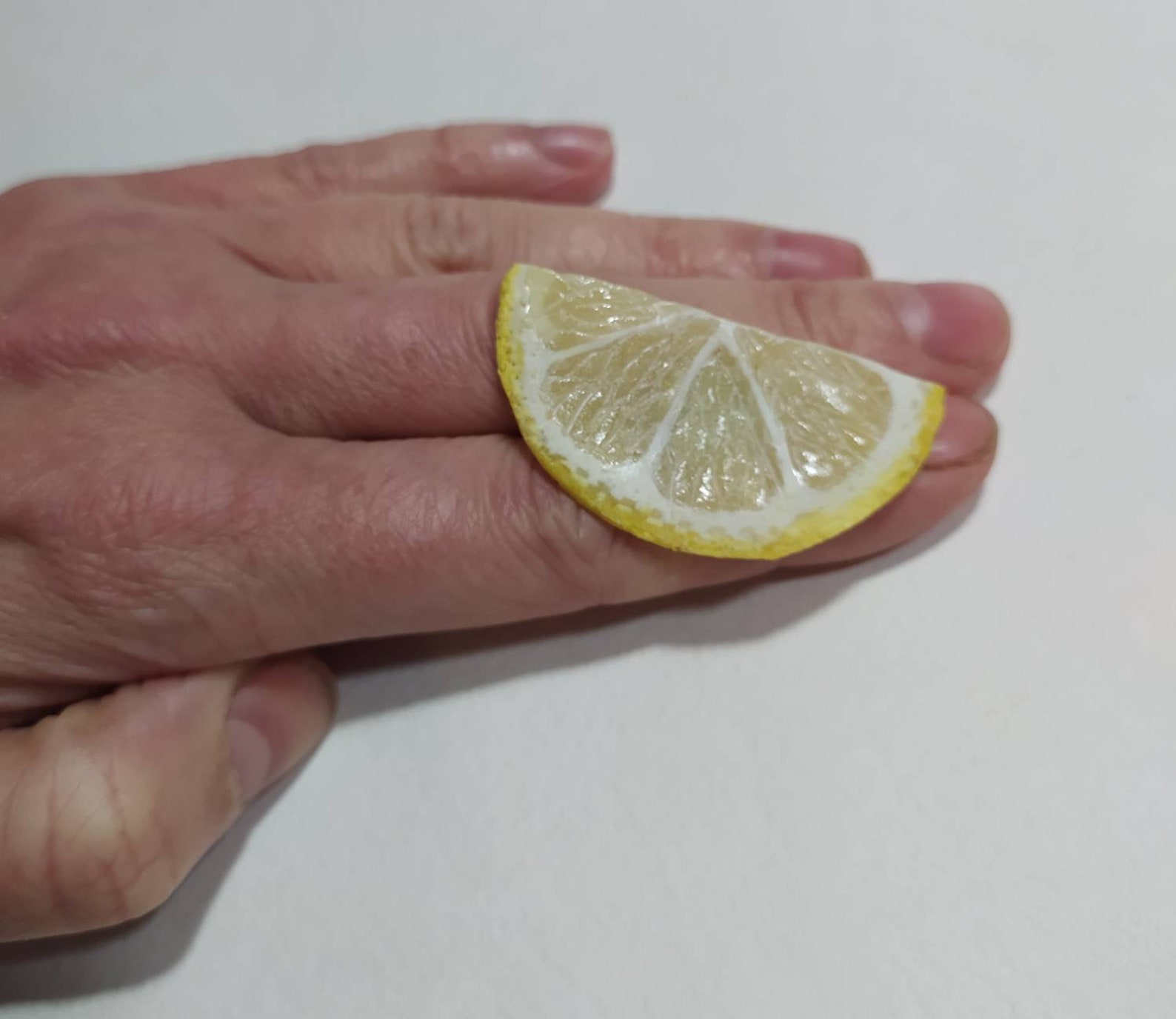 Lemon Slice Ring Lemon Ring Lemon Jewelry Polymer Clay Jewelry | Etsy