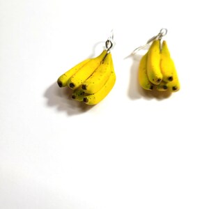 Banana Earrings Polymer Clay Tropical Jewelry - Etsy