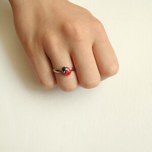Ladybug Ring Simple Ladybug Polymer Clay Jewelry Ladybug Jewelry ...
