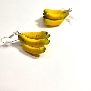 Banana Earrings Polymer Clay Tropical Jewelry - Etsy