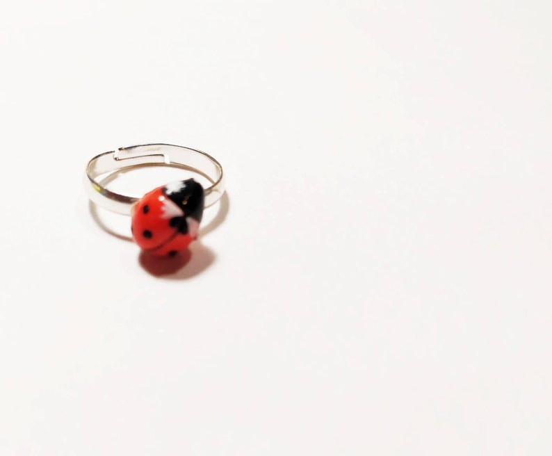 Ladybug ring simple ladybug polymer clay jewelry Ladybug | Etsy