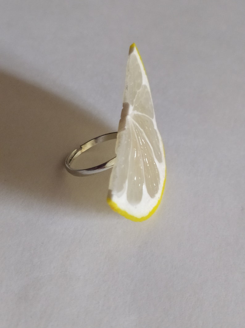 Lemon Slice Ring Lemon Ring Lemon Jewelry Polymer Clay Jewelry | Etsy