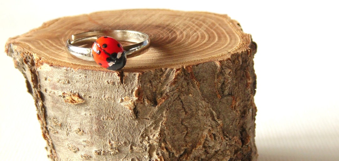 Ladybug Ring Simple Ladybug Polymer Clay Jewelry Ladybug Jewelry ...