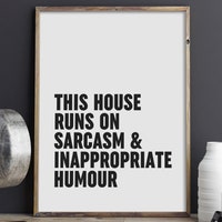 Ironic Poster Siblings Your Only Enemy Funny Sarcasm Wall Quotes Decor ...
