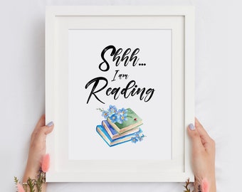 Shhh Library Sign - Etsy