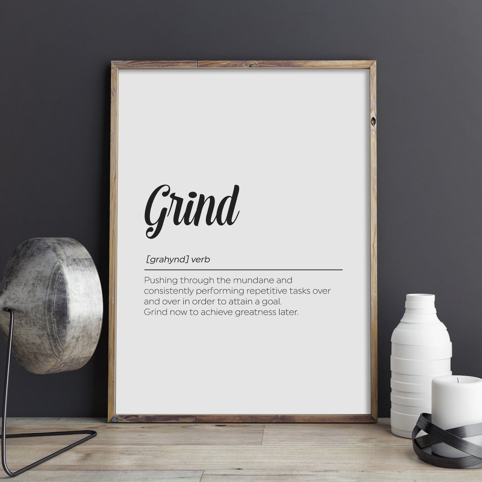 Grind Definition Print Motivational Poster Office Printable - Etsy