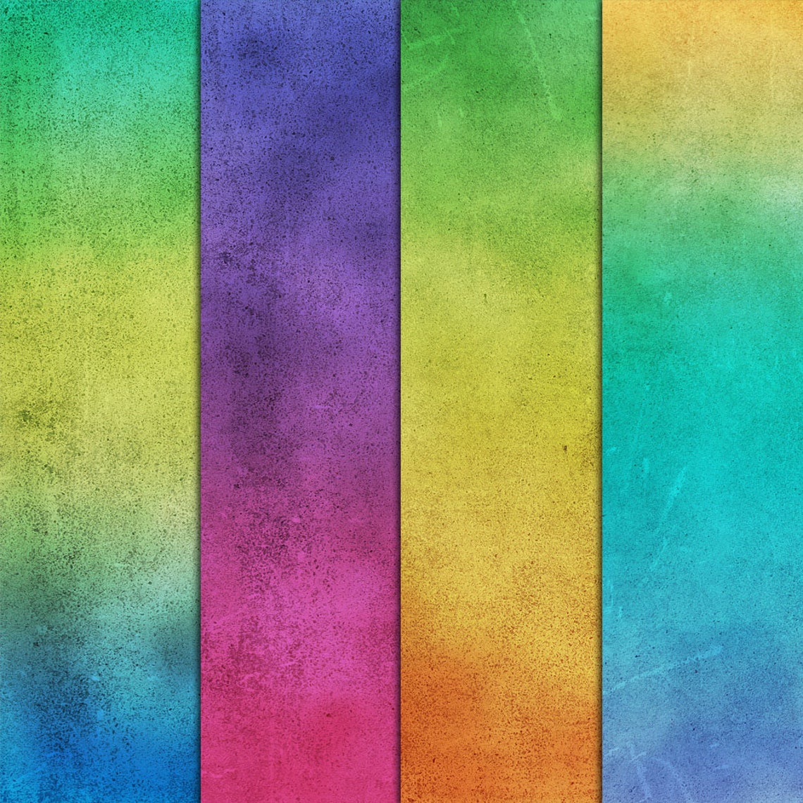 Gradient Grungy Texture Digital Papers Ombre Rainbow | Etsy