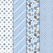 Baby Blue & Silver Patterns 20 Digital Papers 12x12 Baby - Etsy