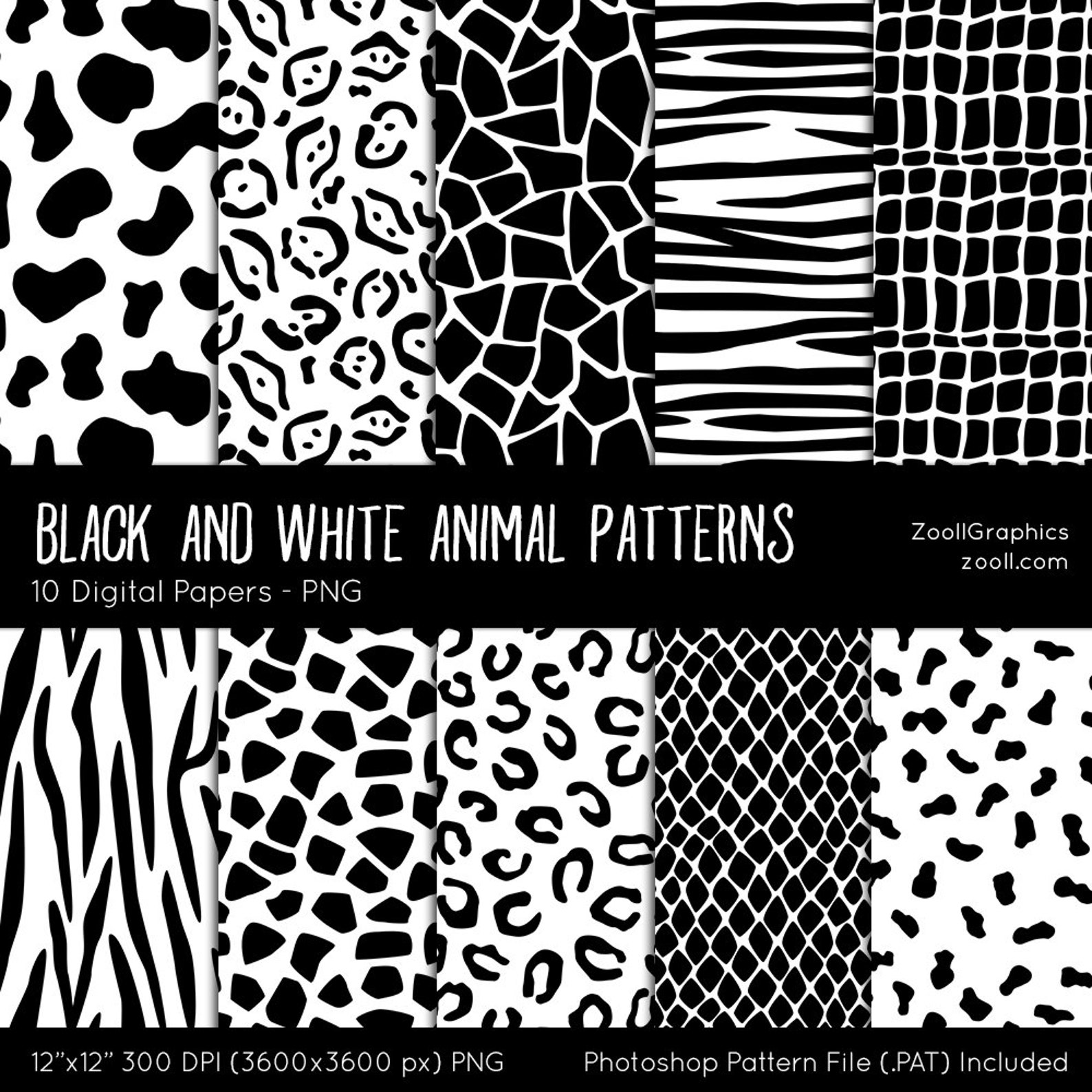 Black and White Digital Papers BUNDLE Over 100 Digital Papers - Etsy